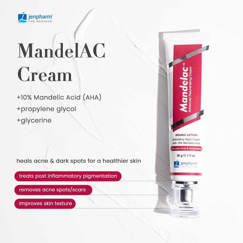 Mandelac Cream: Price, Uses, Buy Now - 100% Original JenPharm Mandelic Acid