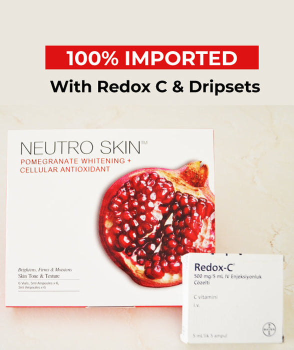 Neutro Skin Pomegranate Whitening Injection With Redox C (24 Vials) | — ApniCare.Pk